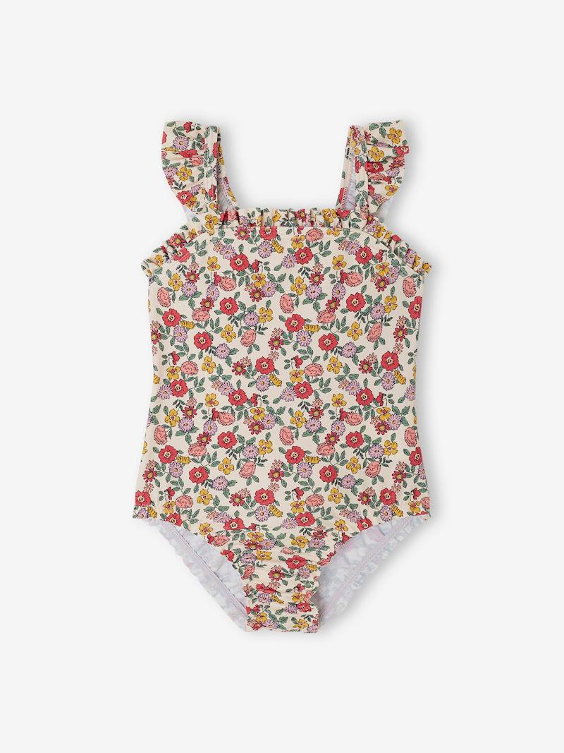 Badpak voor meisjesbaby met bloemenprint - rozen, Baby