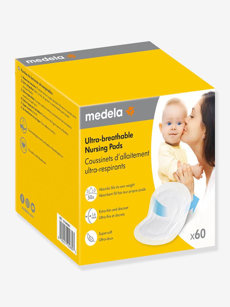 Doos van 60 ademende borstvoedingscompressen MEDELA - wit, Verzorging